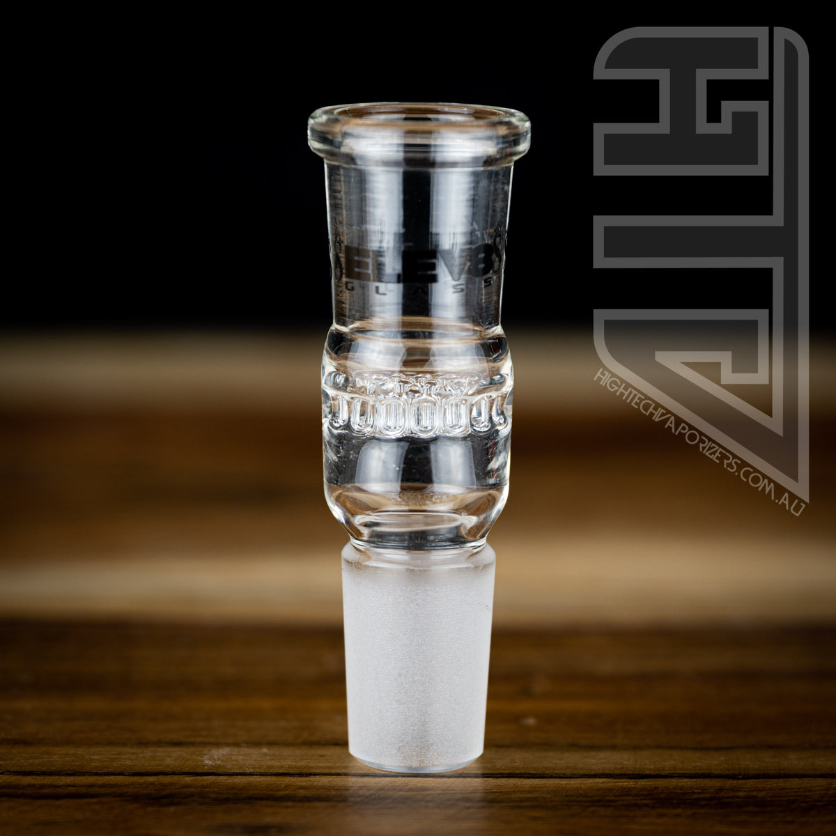 ELEV8R 18mm Rig Adapter (All Glass) – High Tech Vaporizers